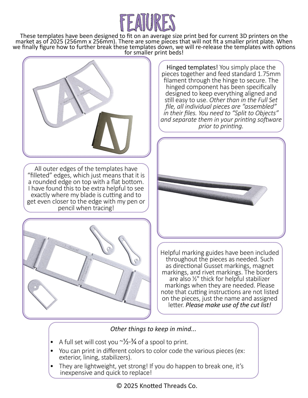 3D Printer .STL Template Files: Aries Crossbody – Knotted Threads Co., LLC