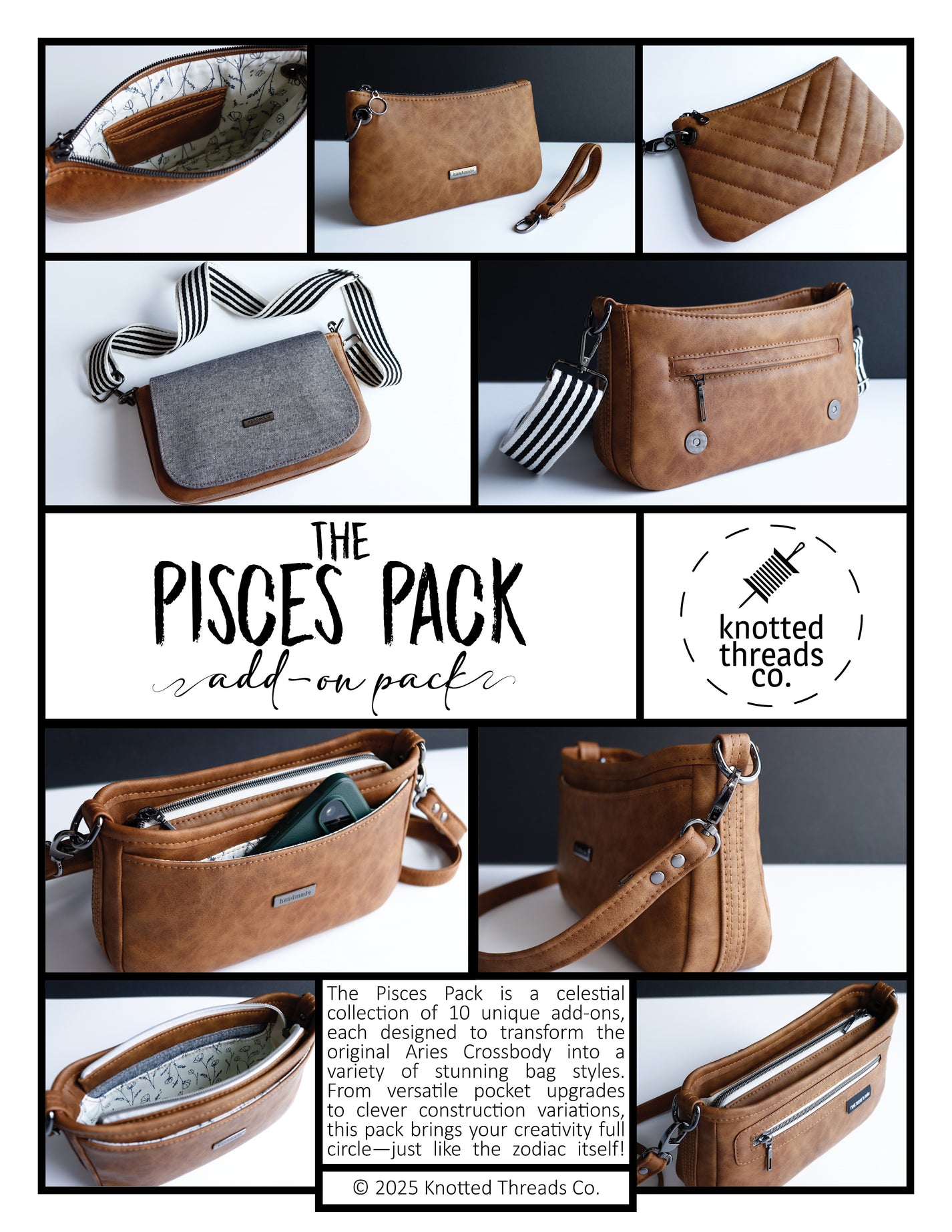Pisces Pack PDF Pattern | Aries Crossbody Expansion Pack | 10 New Add ...