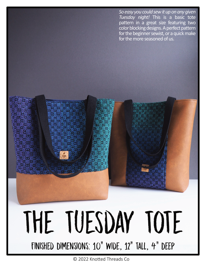 The Tuesday Tote PDF Pattern | Beginner Friendly | 2-n-1: Two Construc ...